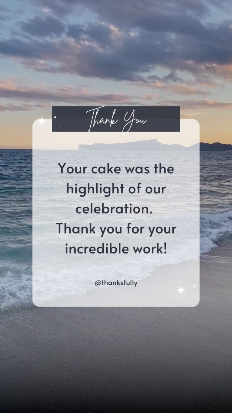 50+ Thank You for the Beautiful And Delicious Cake - ThanksFully