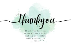 75+ Thank You Message for 1st Birthday - ThanksFully