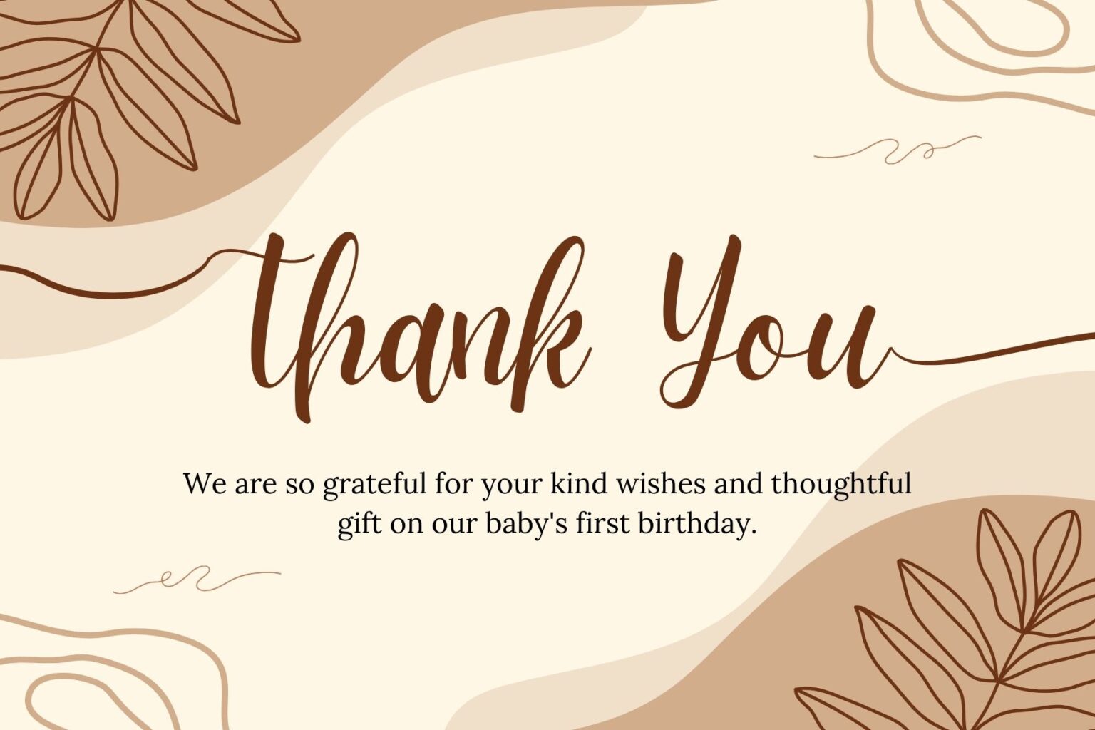 75+ Thank You Message for 1st Birthday - ThanksFully