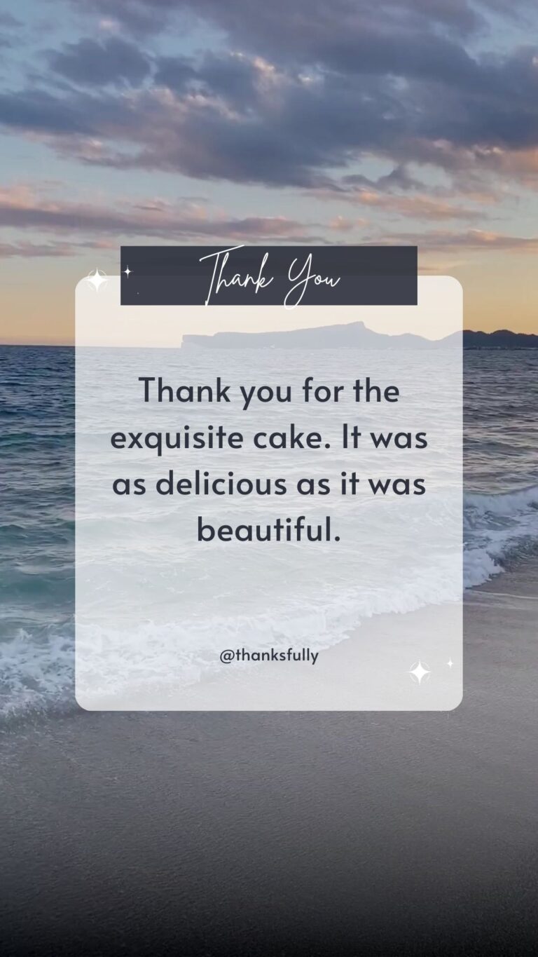 50+ Thank You for the Beautiful And Delicious Cake - ThanksFully