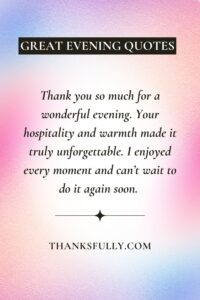 75+ Thank You for A Great Evening (Message, Quotes, Notes) - ThanksFully