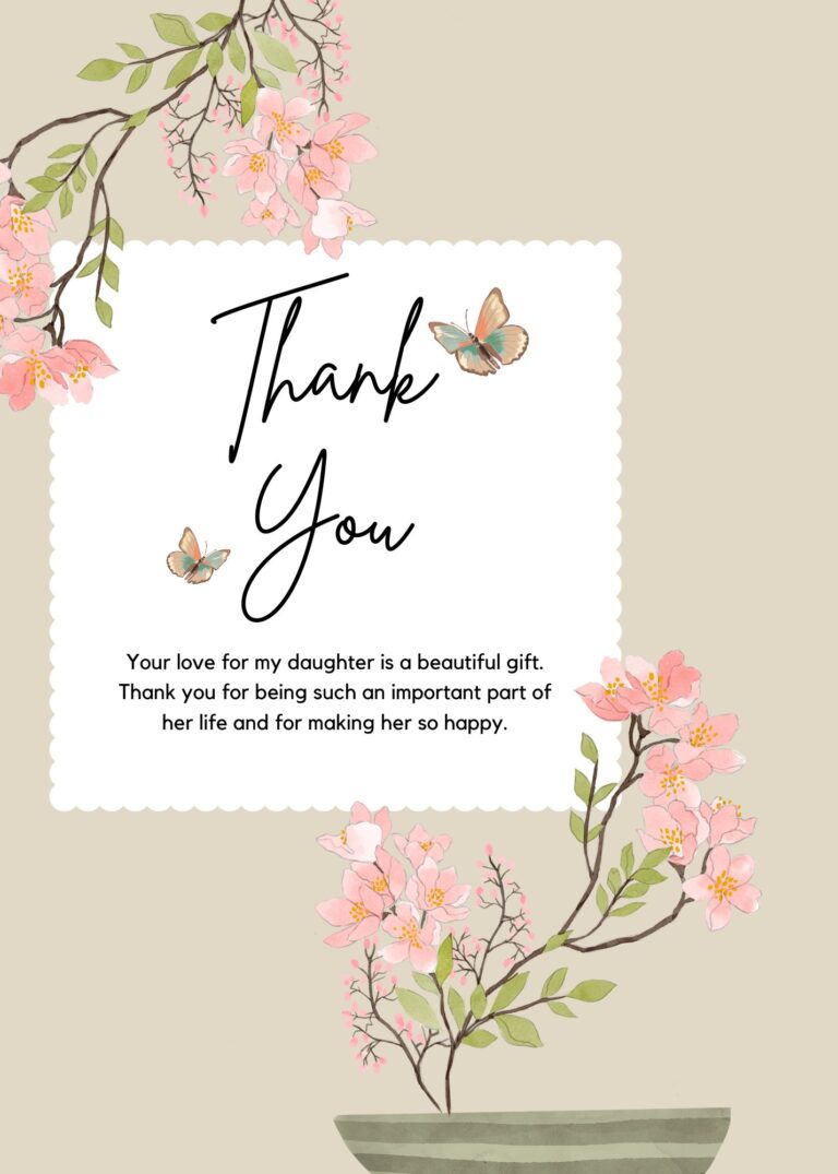 Thank you for Loving My Daughter (85 Ways to Say) - ThanksFully