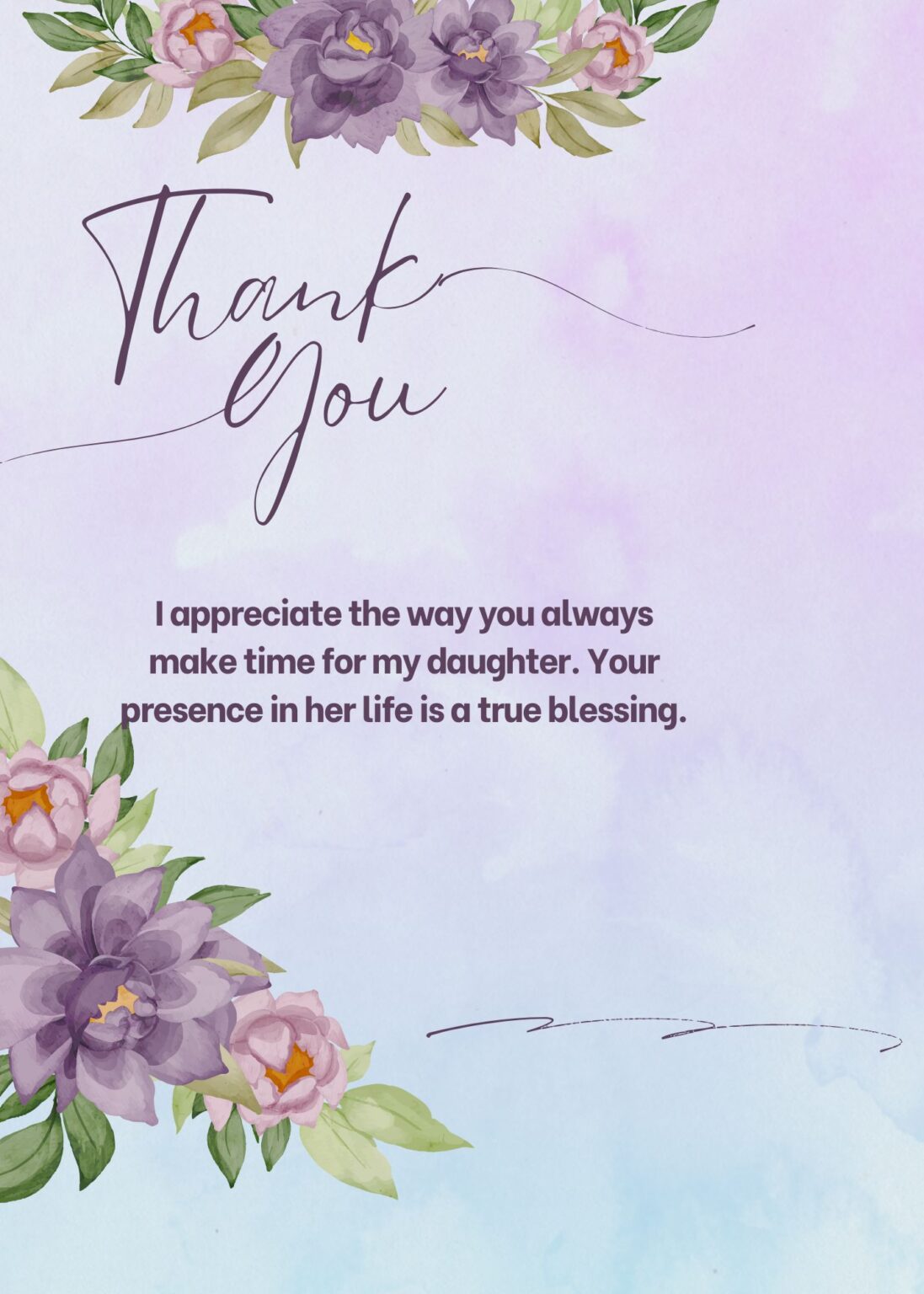 Thank you for Loving My Daughter (85 Ways to Say) - ThanksFully